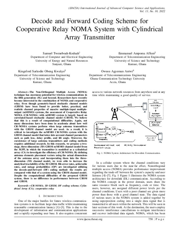 (PDF) Decode and Forward Coding Scheme for Cooperative Relay NOMA ...