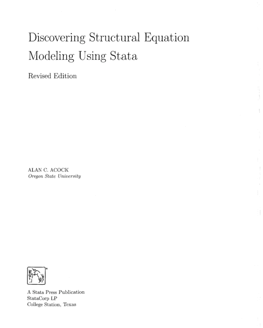 Pdf Discovering Structural Equation Modeling Using Stata Revised Edition