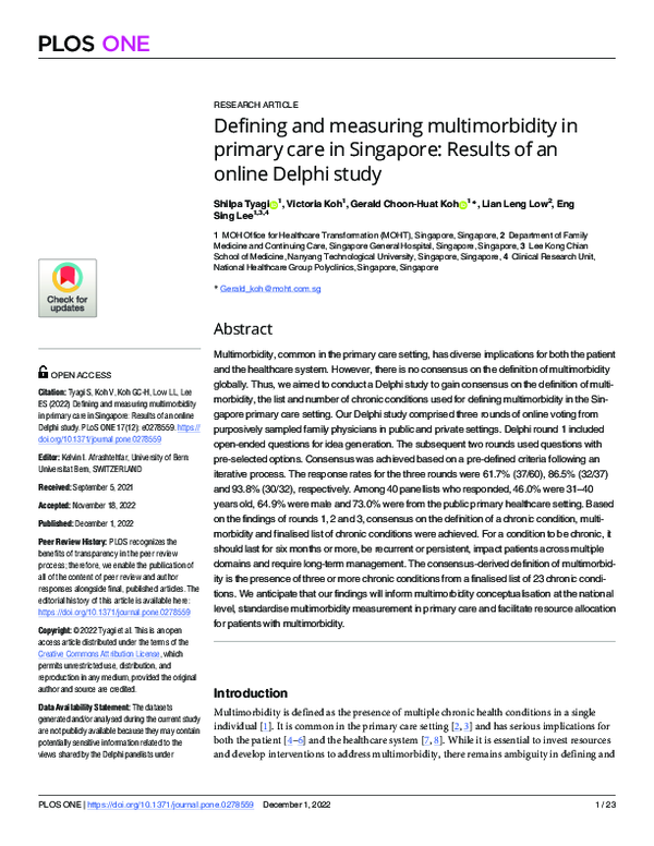 (PDF) Defining and measuring multimorbidity in primary care in ...