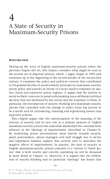 (PDF) A State of Security in Maximum-Security Prisons