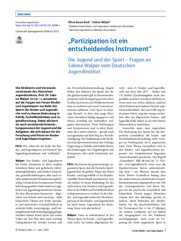 (PDF) “Participation is a key tool”