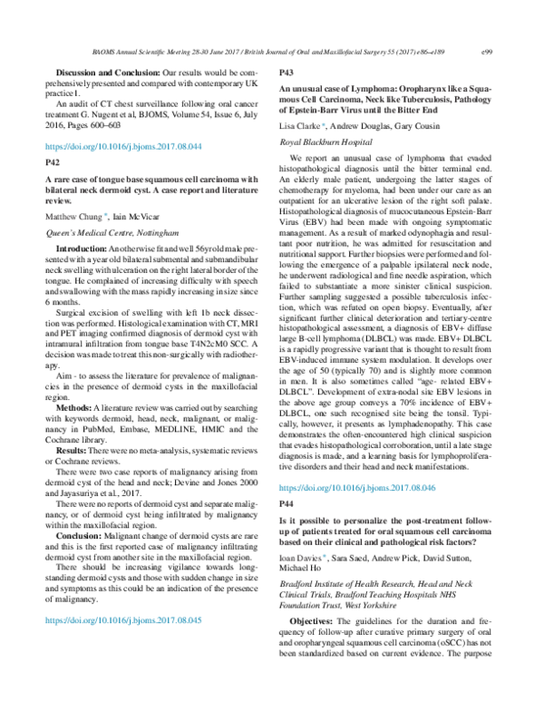 (PDF) An unusual case of Lymphoma: Oropharynx like a Squamous Cell ...