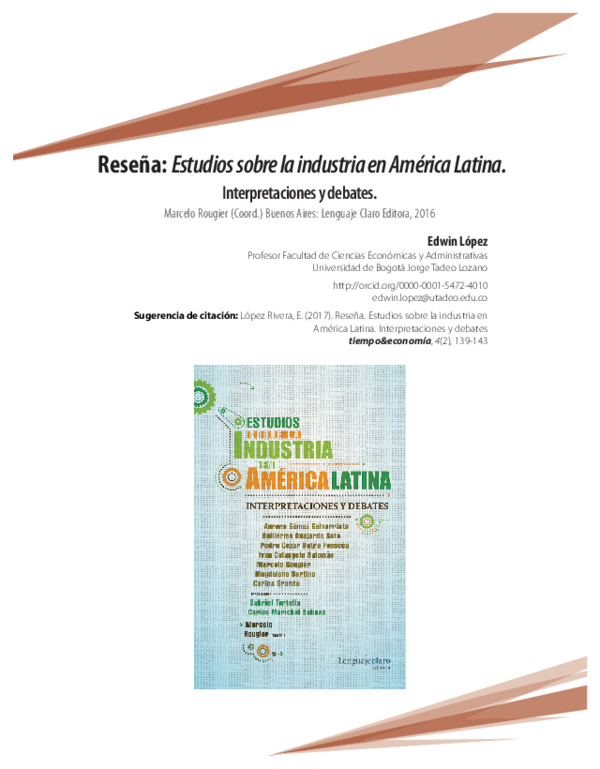 (PDF) Reseña: Estudios sobre la industria en América Latina ...