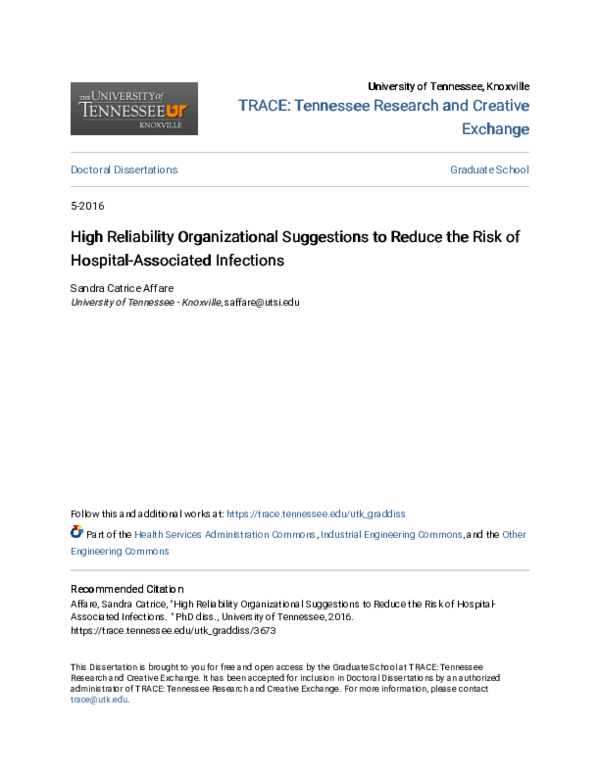 (PDF) High Reliability Organizational Suggestions to Reduce the Risk of ...