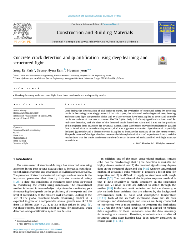 Pdf Concrete Crack Detection And Quantification Using Deep Learning
