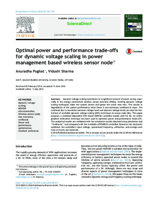 Pdf Optimal Power And Performance Trade Offs For Dynamic Voltage Scaling In Power Management 