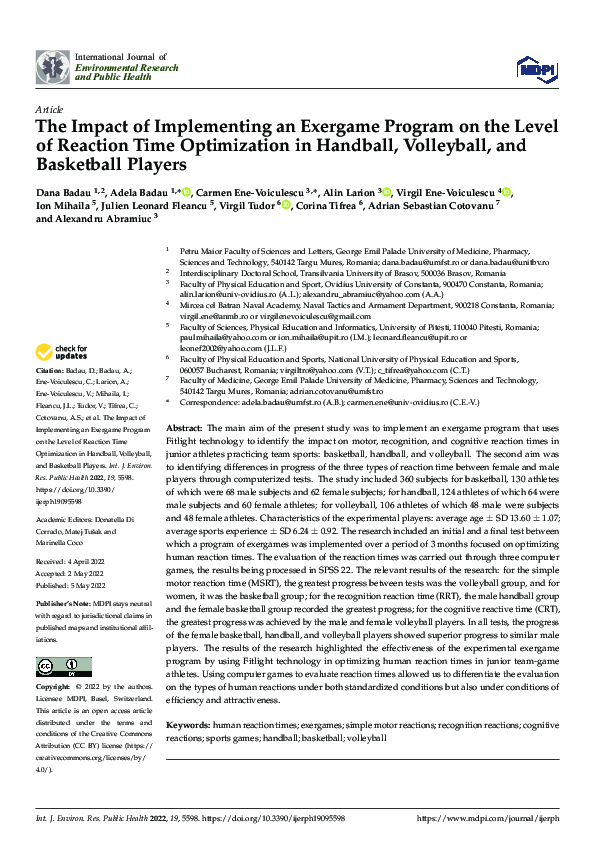 (PDF) The Impact of Implementing an Exergame Program on the Level of Reaction Time Optimization ...