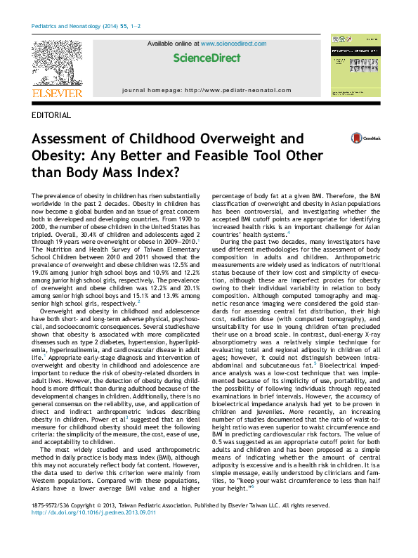 (PDF) Assessment of Childhood Overweight and Obesity: Any Better and ...