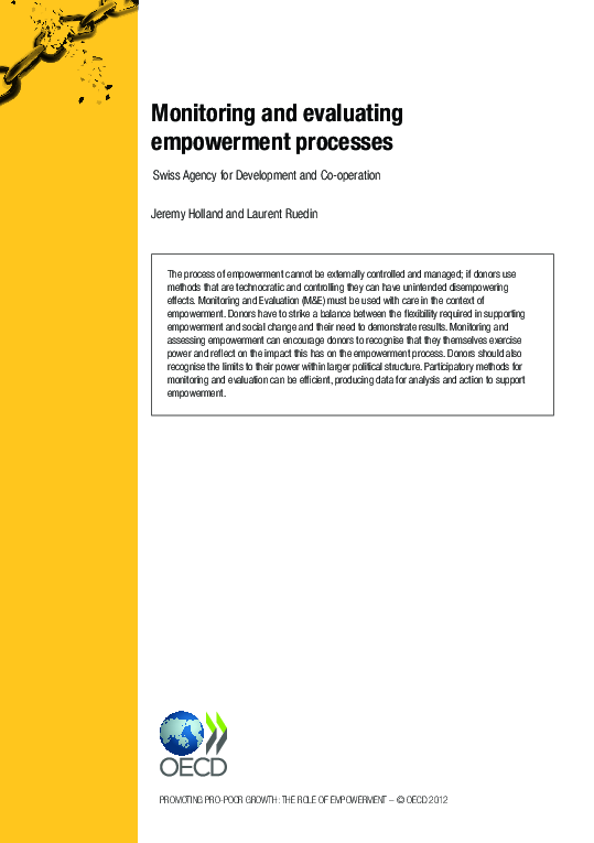 (PDF) Monitoring and evaluating empowerment processes
