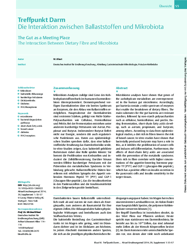 (PDF) Treffpunkt Darm