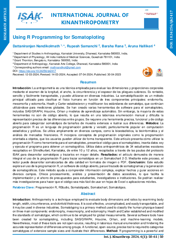 (PDF) Using R Programming for Somatoploting