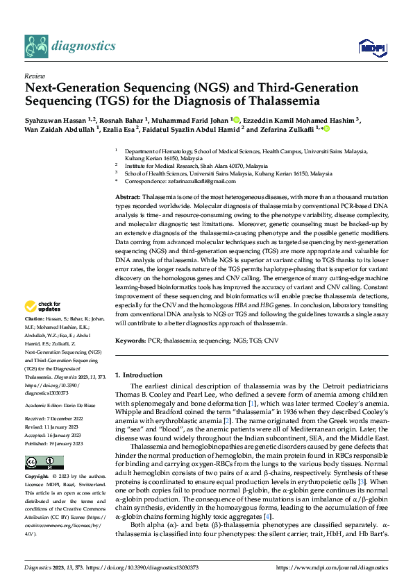 Pdf Next Generation Sequencing Ngs And Third Generation Sequencing Tgs For The Diagnosis