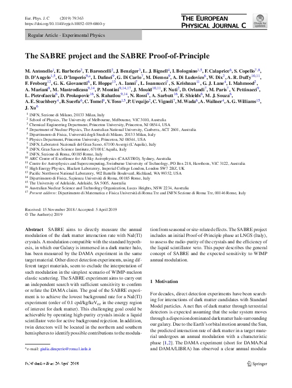 (PDF) The SABRE project and the SABRE Proof-of-Principle