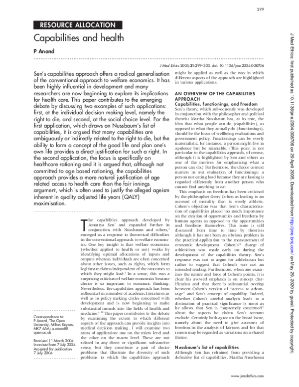 (PDF) Capabilities and health