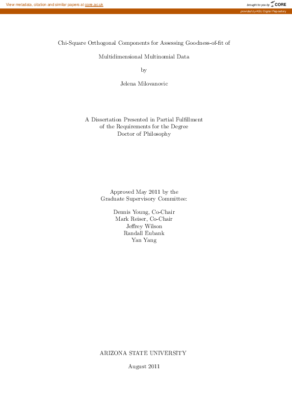 (PDF) Chi-Square Orthogonal Components for Assessing Goodness-of-fit of ...