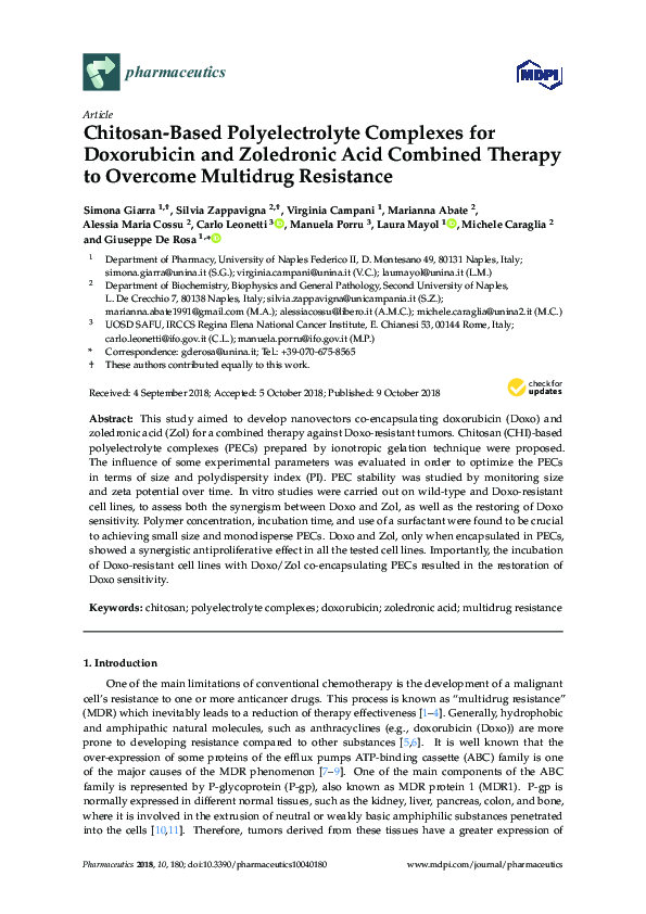 (PDF) Chitosan-based Polyelectrolyte Complexesfor Nasal Drug Delivery