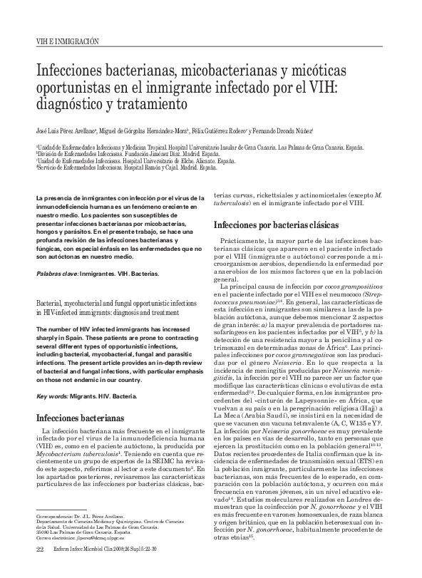 (PDF) Infecciones bacterianas, micobacterianas y micóticas oportunistas en el inmigrante ...