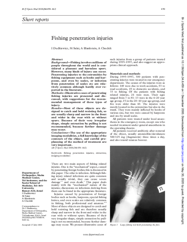 (PDF) Fishing penetration injuries