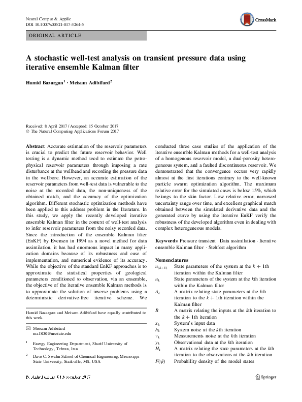 (PDF) A stochastic well-test analysis on transient pressure data using ...