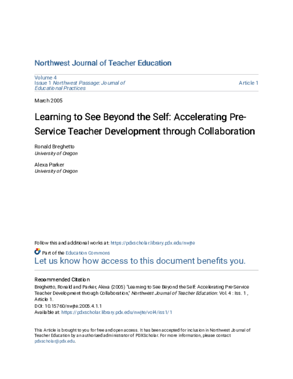 (PDF) Self-directed Learning in Pre-service Teacher Education