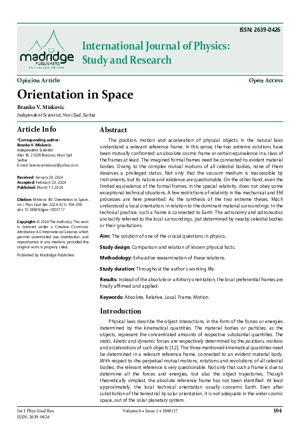 (PDF) International Journal of Physics: Study and Research Opinion ...
