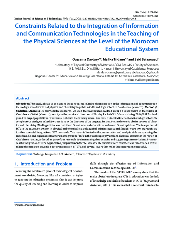 (PDF) Technologies in The Teaching of The Physical Sciences at The ...