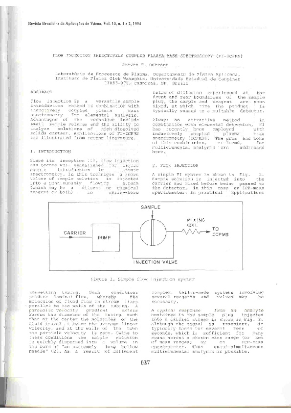 (PDF) Flow Injection Inductively Coupled Plasma Mass Spectroscopy (Fi ...