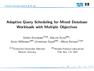 (PDF) Adaptive query scheduling for mixed database workloads with multiple objectives