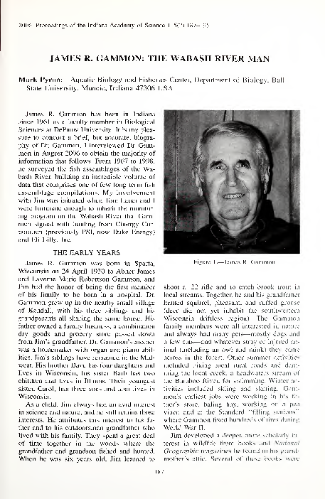 (PDF) James R. Gammon: The Wabash River Man