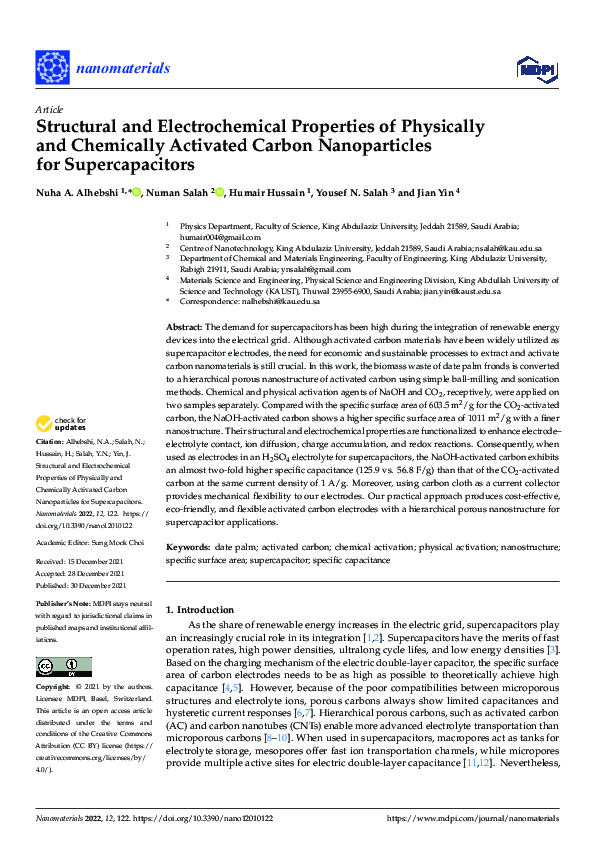 (PDF) Structural and Electrochemical Properties of Physically and Chemically Activated Carbon ...