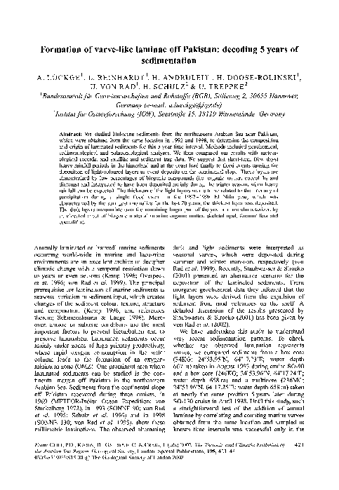(PDF) Formation of varve-like laminae off Pakistan: decoding 5 years of ...