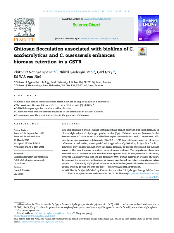 (PDF) Chitosan flocculation associated with biofilms of C ...