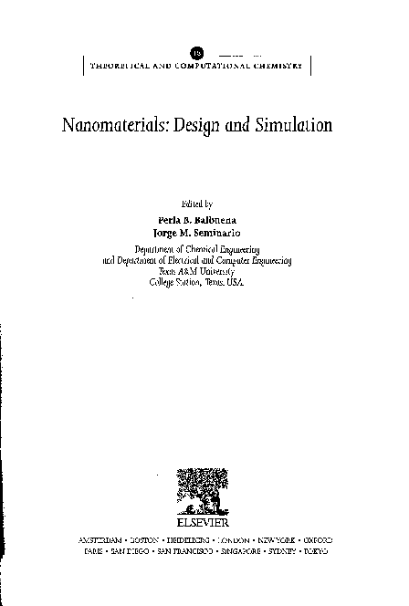 (PDF) Nanomaterials: Design and Simulation