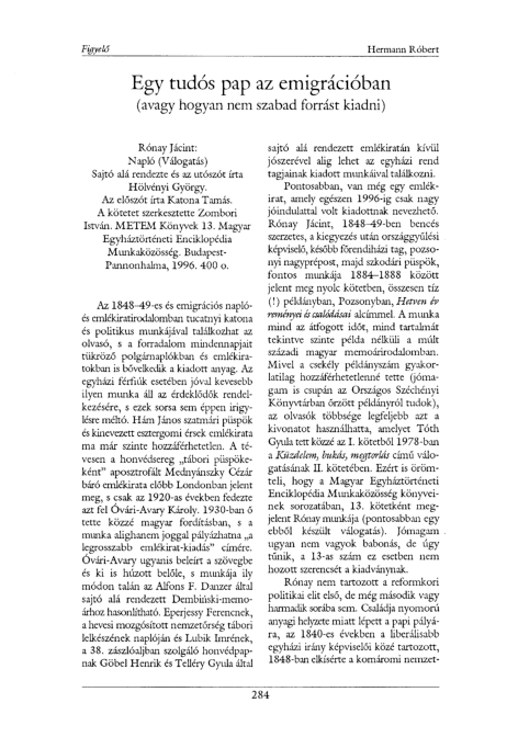 (PDF) Egy tudós pap az emigrációban: (avagy hogyan nem szabad forrást ...