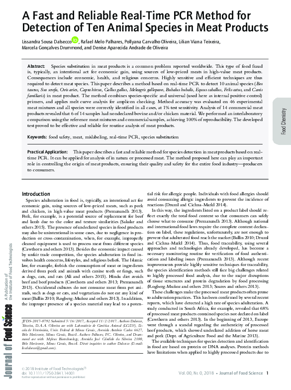 (PDF) A Fast and Reliable Real-Time PCR Method for Detection of Ten ...