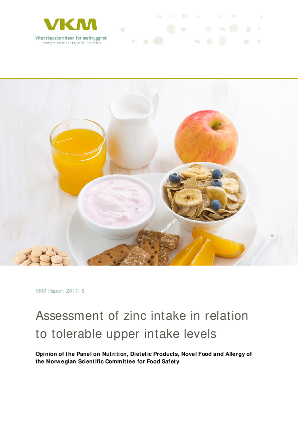 (PDF) Assessment of Zinc Intake in Relation to Tolerable Upper Intake ...