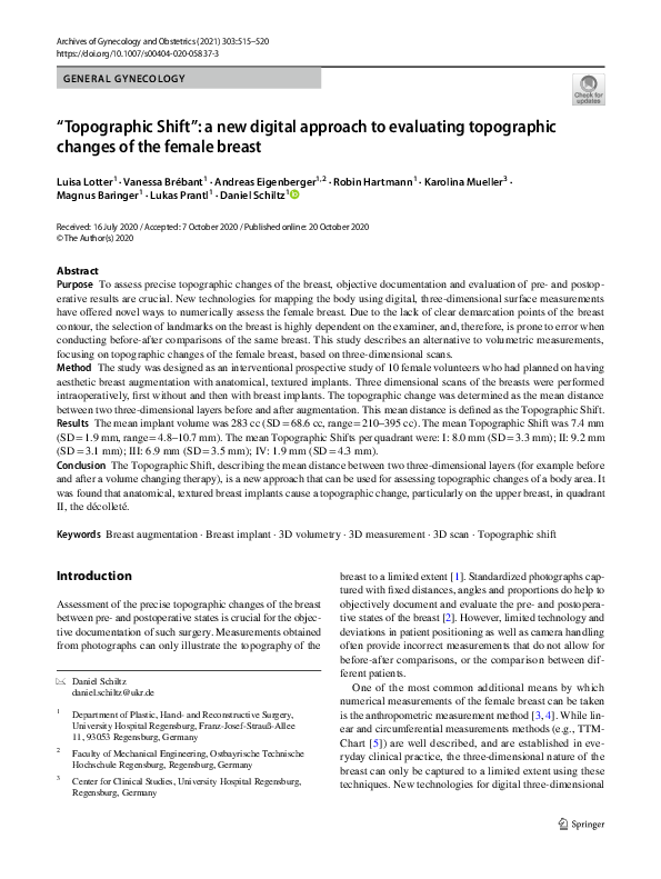 (PDF) “Topographic Shift”: a new digital approach to evaluating ...