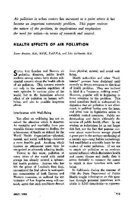(PDF) Health effects of air pollution