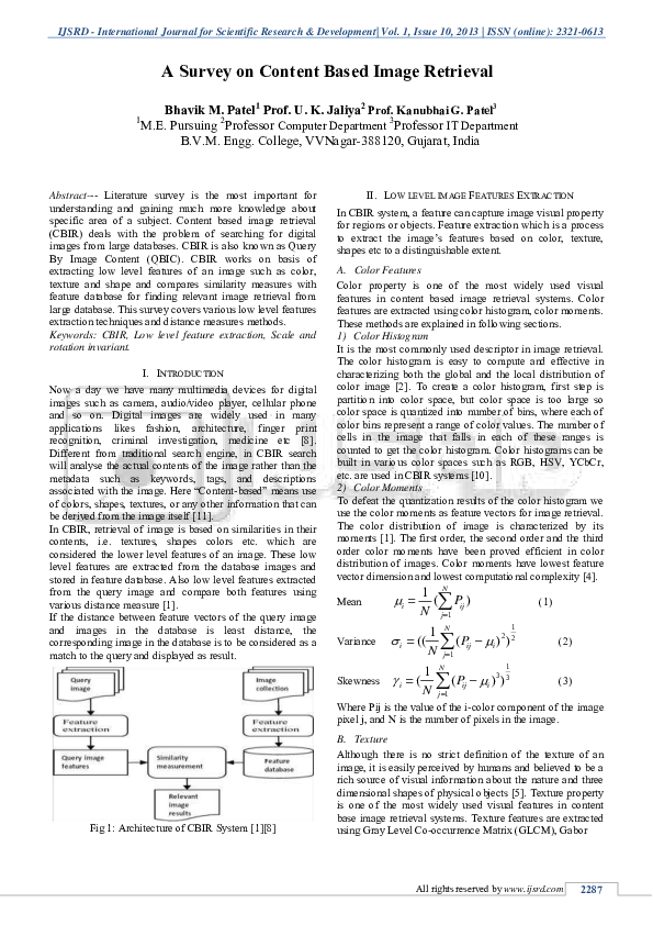 (PDF) A survey on content based image retrieval