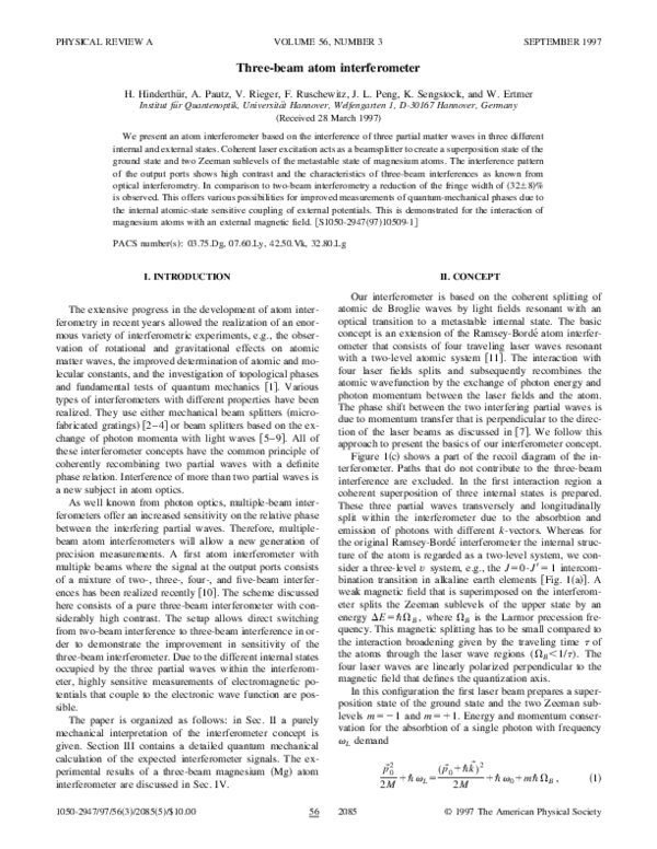 (PDF) Three-beam atom interferometer