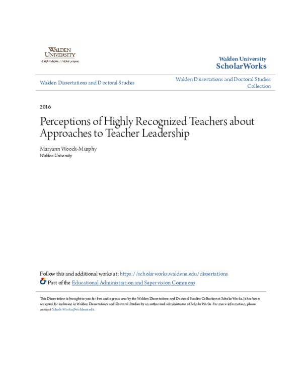 (PDF) Perceptions of Highly Recognized Teachers about Approaches to ...