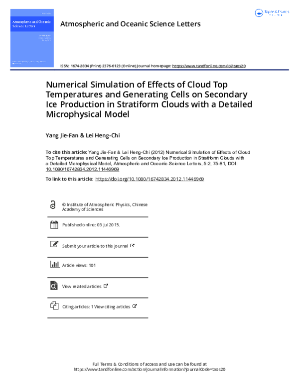 (PDF) Numerical Simulation of Effects of Cloud Top Temperatures and Generating Cells on ...