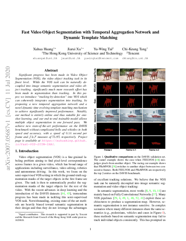 Pdf Fast Video Object Segmentation With Temporal Aggregation Network