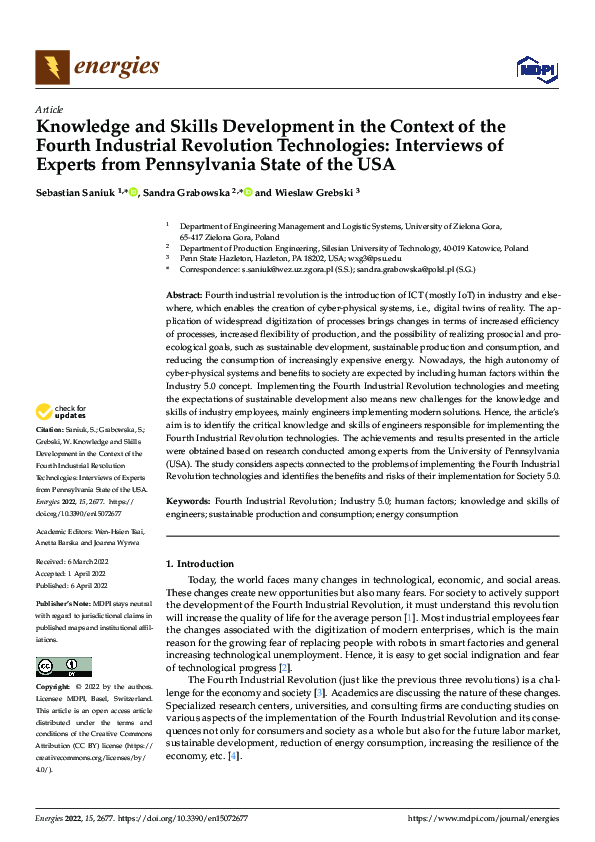 (PDF) Knowledge and Skills Development in the Context of the Fourth Industrial Revolution ...