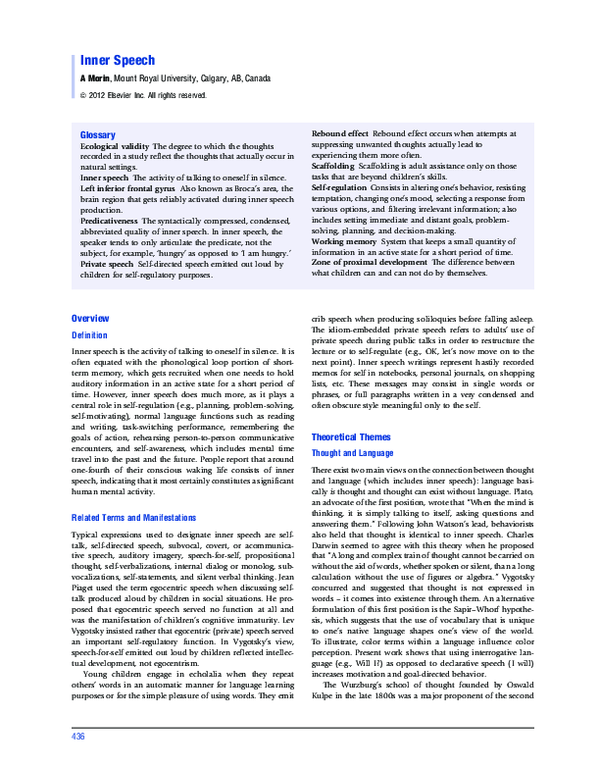 (PDF) Inner Speech