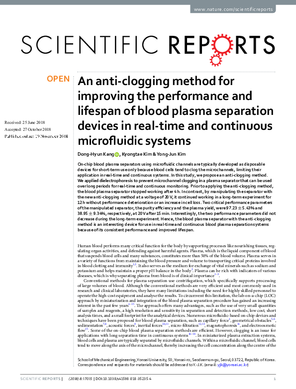 (PDF) An anti-clogging method for improving the performance and ...