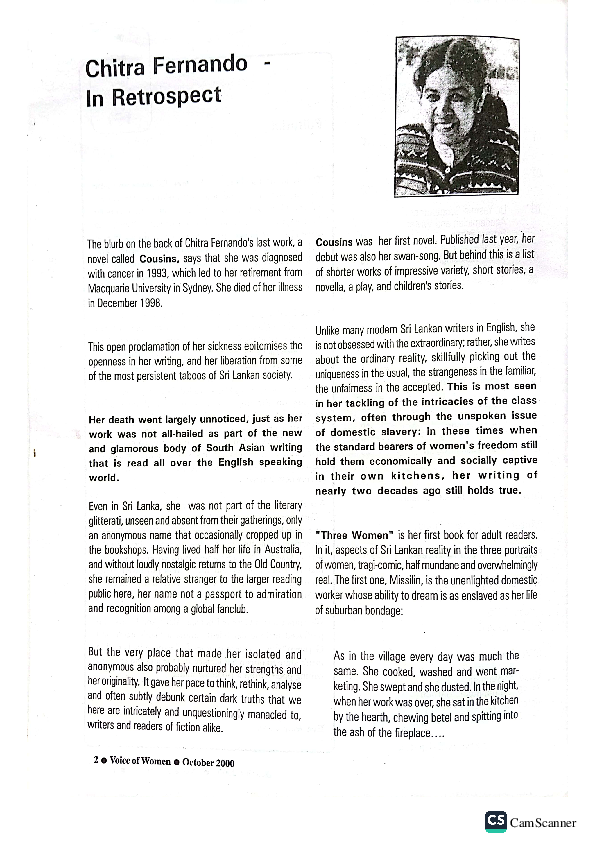 (PDF) Chitra Fernando - In Retrospect