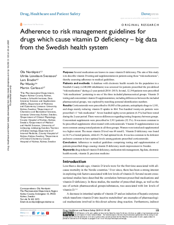 (PDF) Adherence to risk management guidelines for drugs which cause ...