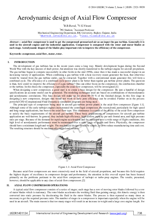 (PDF) Aerodynamic design of Axial Flow Compressor (PDF) Aerodynamic design of Axial Flow Compressor