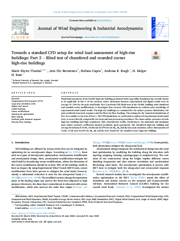 (PDF) Towards a standard CFD setup for wind load assessment of high ...